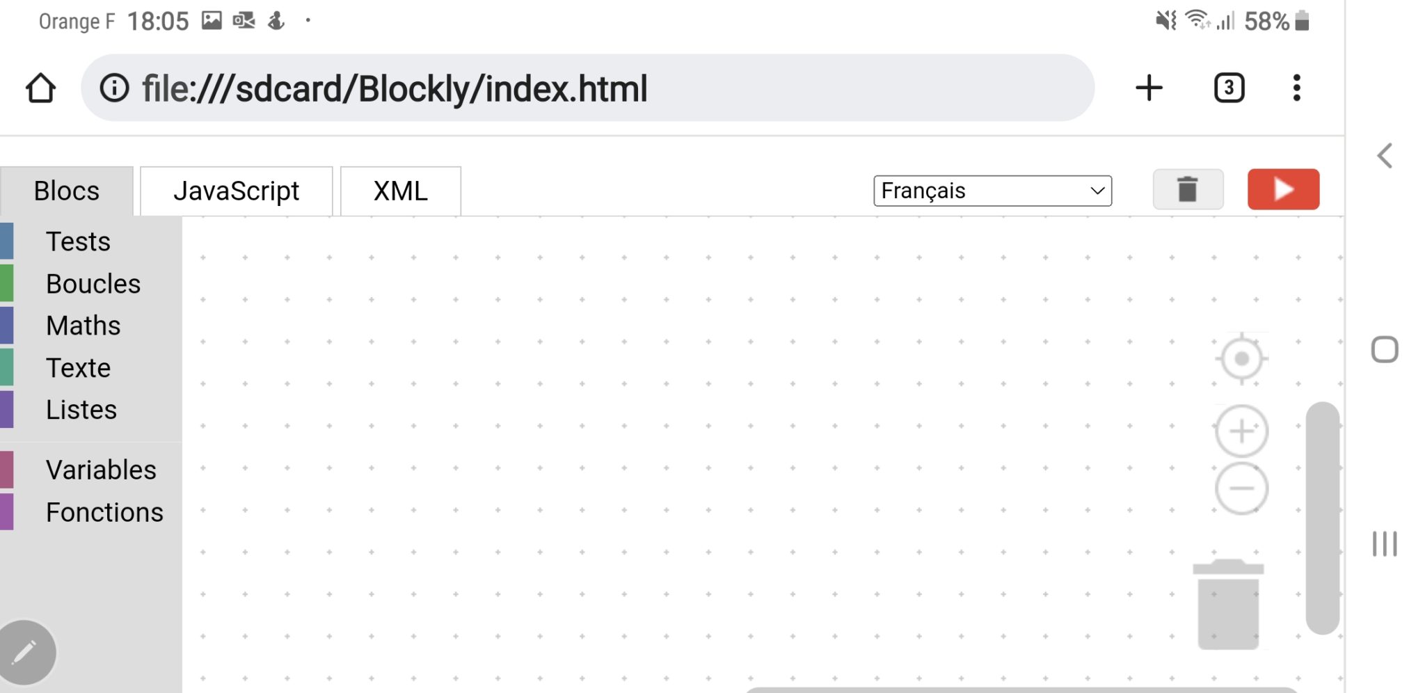 Nouvelle procédure d'installation de Blockly - Programmation par blocs